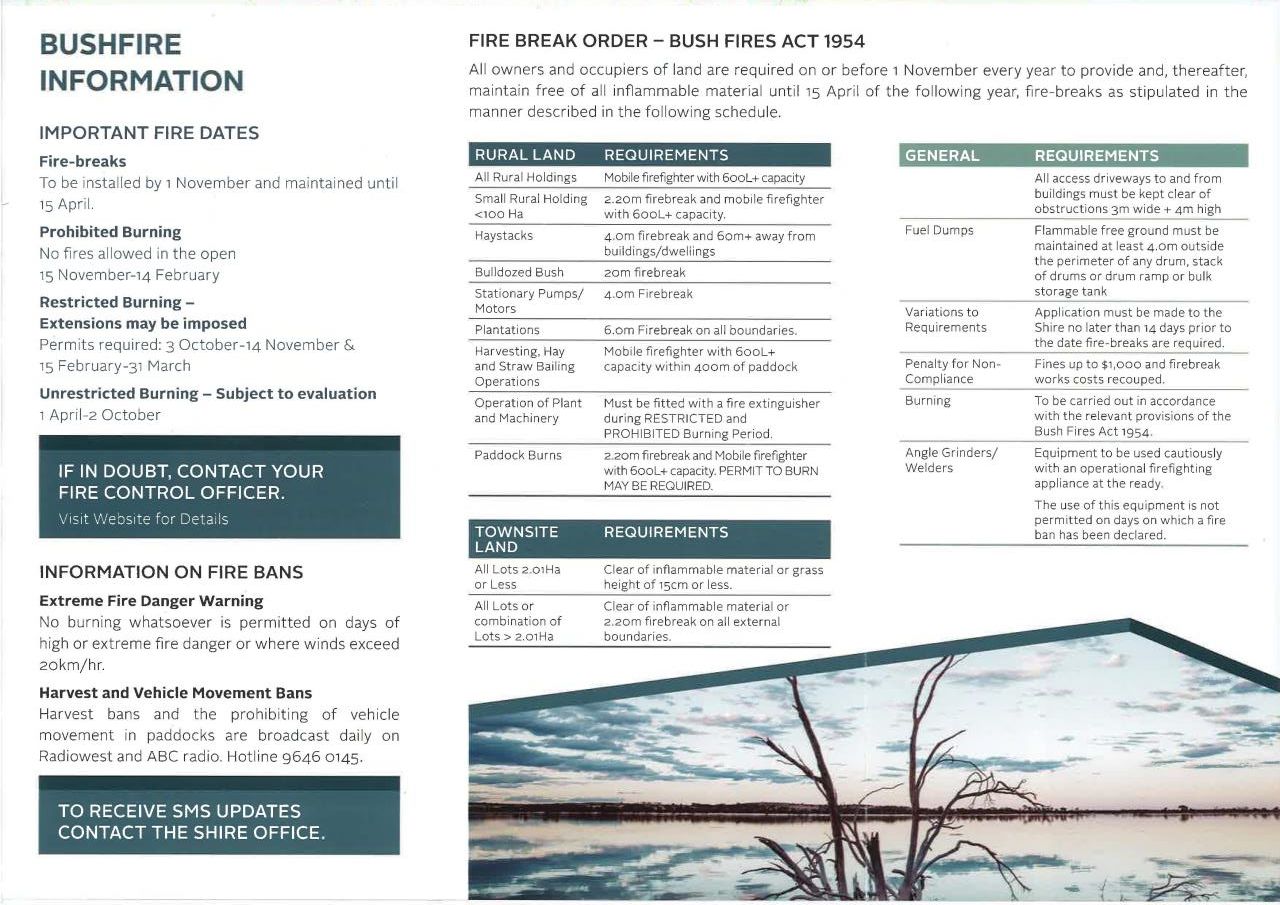 Fire Break Order » Shire of Beverley